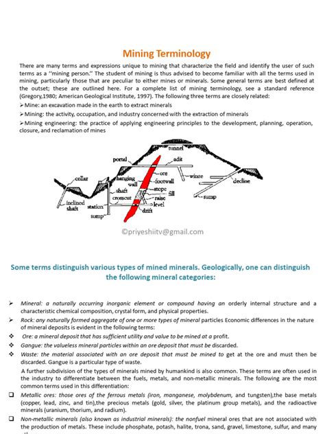 Mining Terminology Pdf Mining Ore