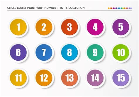 Premium Vector Circle Bullet With Number Collection Numbers From 1 To