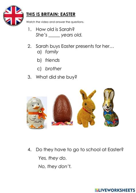 Easter In Britain Interactive Worksheet Britain English As A Second