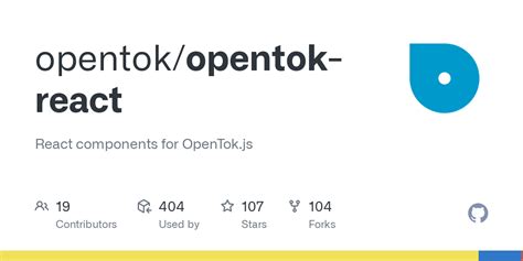 GitHub Opentok Opentok React React Components For OpenTok Js