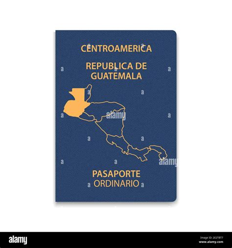 Passport Of Guatemala Citizen Id Template Vector Illustration Stock