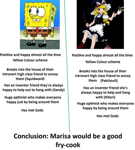I Get Squidward Isnt High Class But He Sure Acts Like It Marisa Vs Spongebob R 2hujerk
