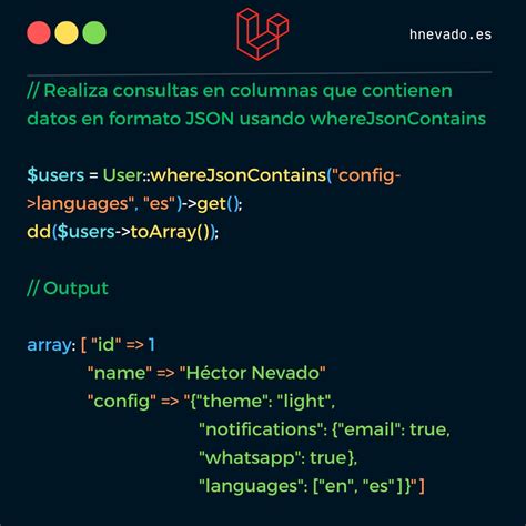 Laravel Phpdeveloper Php Sql Json Backenddeveloper Programacion Hector Nevado