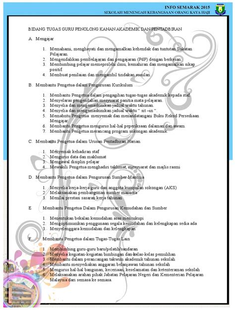 Pdf Bidang Tugas Guru Penolong Kanan Akademik Dan Pentadbirandocx Dokumentips