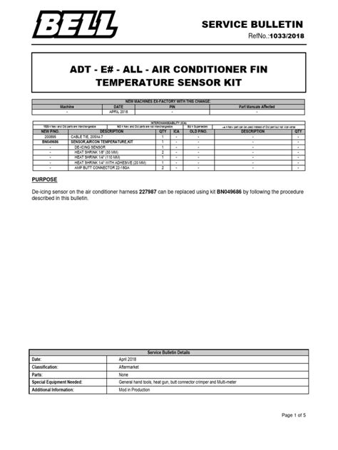 1033 2018 Adt E All Air Conditioner Fin Temperature Sensor Kit 00000002 Pdf Electrical