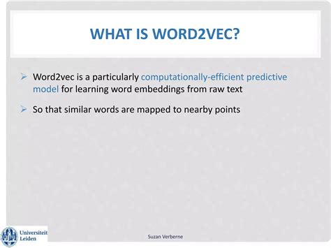 Tutorial On Word2vec Pptx
