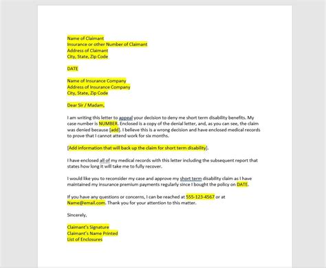 Disability Letter Template Br