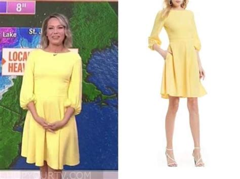 The Today Show March 2021 Dylan Dreyers Yellow Flare Dress Shop Your Tv