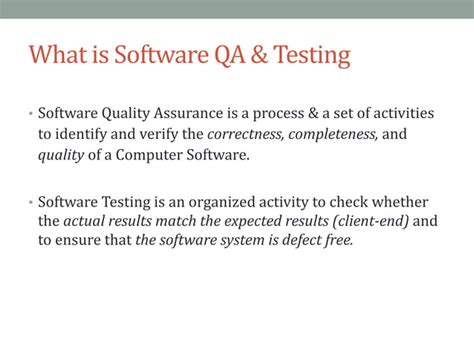 Fundamentals Of Software Quality Assurance And Testing Pptx Computing Technology And Computing