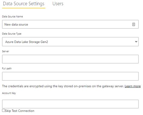solved configure power bi gateway with azure data lake ge