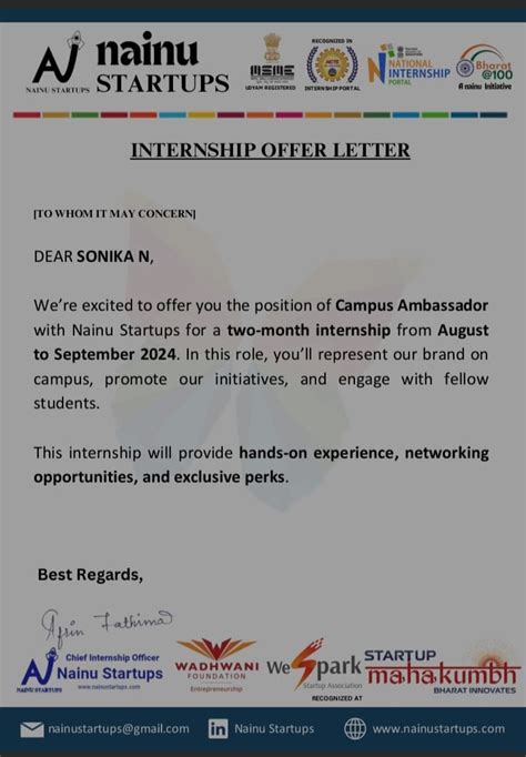 Sonika N On Linkedin Internship Nainustartups Nainuintern Nainu