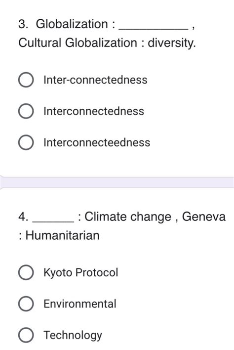 3 Globalization Cultural Globalization Diversity Inter Connectedness Interconnectedness