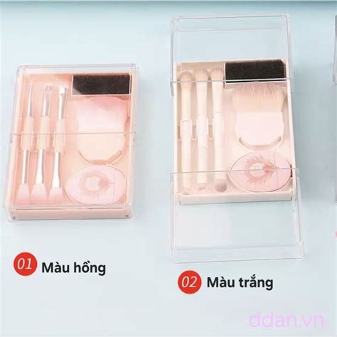 Bộ Maekup Mini Thông Minh Bộ Makeup Cơ Bản Cọ Makeup 2 đầu Mini