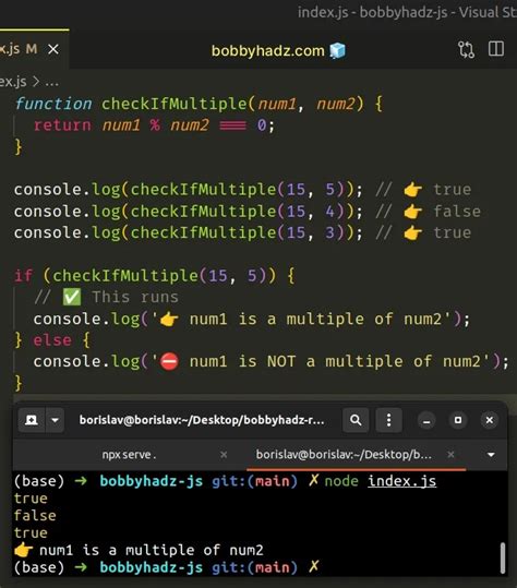 Check If One Number Is Multiple Of Another In Javascript Bobbyhadz