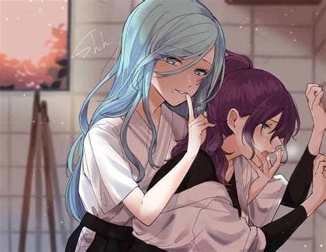 asahina mafuyu and hinomori shizuku project sekai drawn by tohan