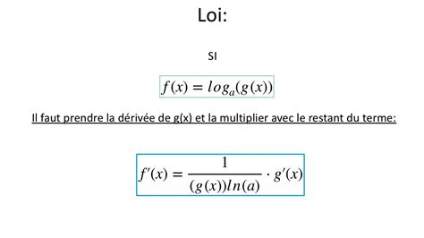 Introduction à La Dérivation Des Fonctions Logarithmiques Youtube
