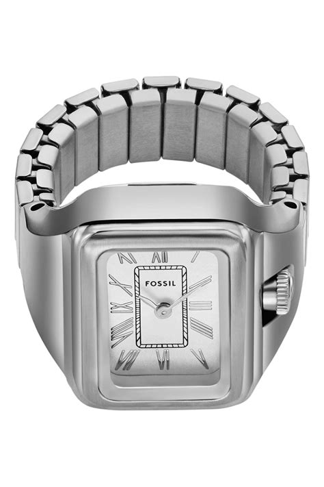 Fossil Часовник тип пръстен от неръждаема стомана Emag Bg