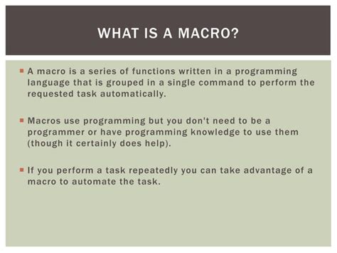 Getting Started With Microsoft Excel Macros Pdf Programming Languages Computing