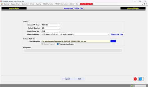 Import From TDS File TDSMAN Ver 15 1 User Manual
