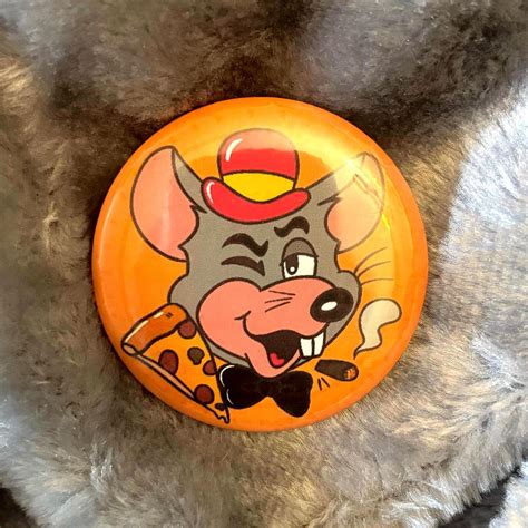 Chuck E Cheese Retro Pizza Pin Back Button Etsy