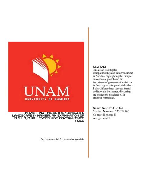 Entrepreneurship Assignment Final Assignment Pdf Entrepreneurship Economic Growth