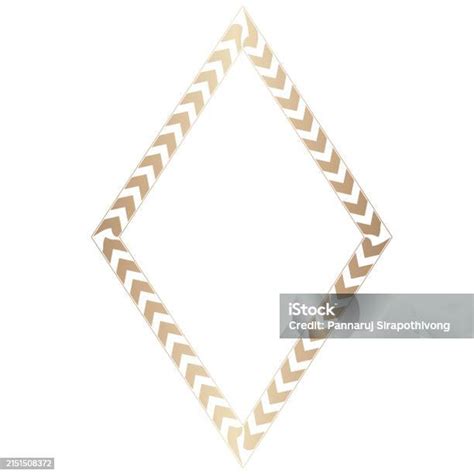 마름모꼴 프레임 금 화살표 상징 금 액자 럭셔리 황금 프레임 골드 테두리 황금 벡터 로얄 테두리 프레임 장식 요소 외딴 배경 인사말 배너 0명에 대한 스톡 벡터 아트 및