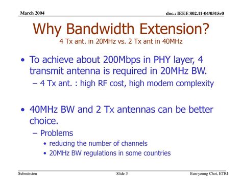 Bandwidth Extension For High Throughput Ppt Download