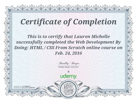 Html Css Certificate Ppt Free Download