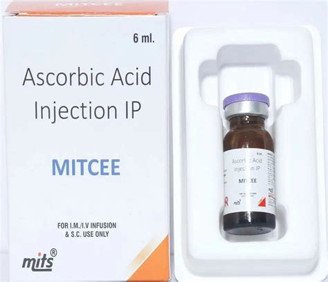 Mitcee Ascorbic Acid Injection Ip 6 Ml 600 Mg At Rs 344 Box In