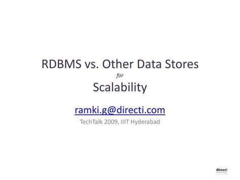 scalability rdbms vs other data stores ppt