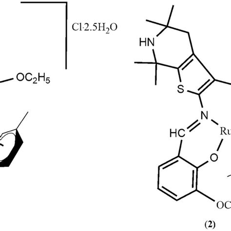 The Proposed Structures Of The Ruii‐p‐cymene Complexes 1 And 2