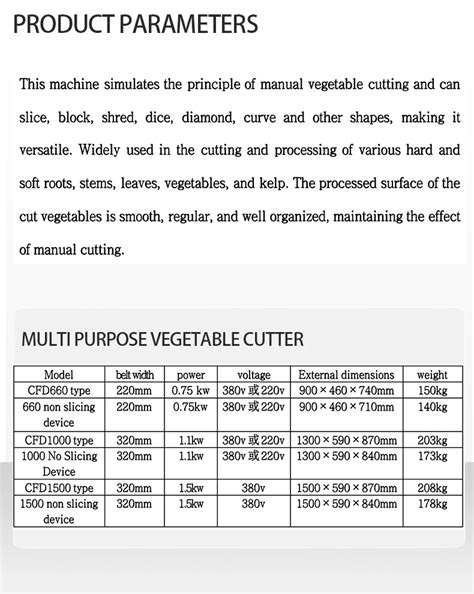 Commercial Fully Automatic Electric Vegetable And Fruit Cutting Machine Model Cfd1000 With
