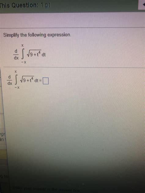 Solved This Question 1 Pt Simplify The Following Chegg Com