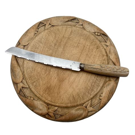 Vintage Carved Handle Bread Knife Kitchenalia Etsy