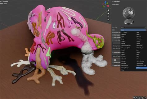 Fluid Painter 13 ペンでなぞったルートを元にgeometry Nodes製の流体メッシュを生成出来るblender