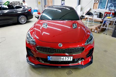 루프스킨 기아 스팅어 유광블랙 루프스킨 시공~ 랩핑몬스터