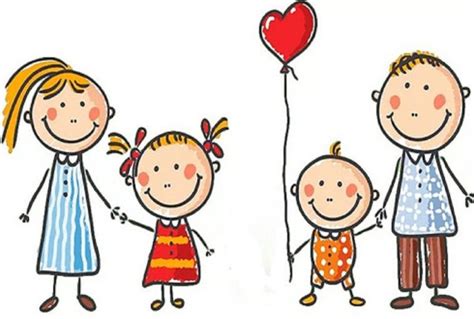 عکس کارتونی خانواده 4 نفره