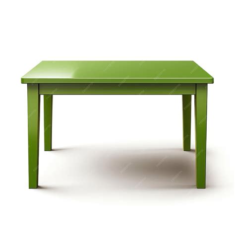 Premium Vector Green Color Table Flat Vector White Background Isolated H