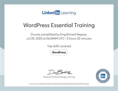 Engahmed Hegazy On Linkedin Certificate Of Completion