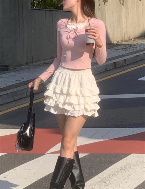 하프닌 투피스set 오프숄더 홀터넥 골지 발레코어 캉캉스커트 셋업 리지 3피스