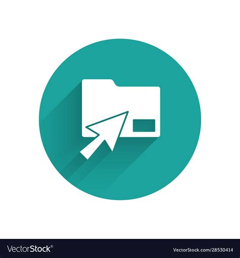 white cursor click document folder icon isolated vector image