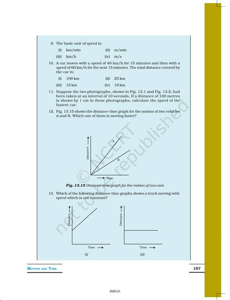Motion And Time NCERT Book Of Class 7 Science