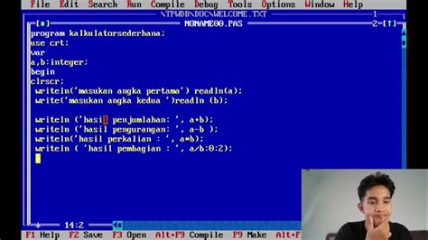 cara pembuatan kalkulator sederhana dengan menggunakan pascal youtube