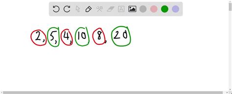 solved predict the next term in the sequence of numbers 2 5 4 10 8 20