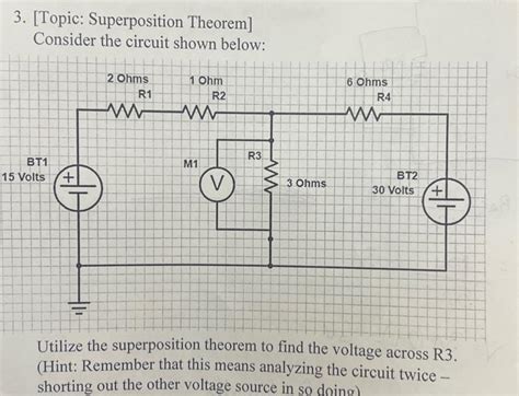 Solved 3 Topic Superposition Theorem Consider The