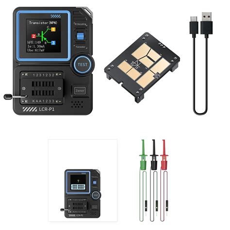 컬러 스크린 Fnirsi Lcr P1 다기능 트랜지스터 테스터 캐패시터 다이오드 Npn Pnp Mosfet 및 Esr 모니터링 기능 포함 핸드폰닷컴