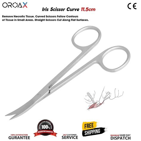 Iris Scissor Curved Tissue Dissecting Fine Tip Ophthalmic Surgical Instruments Ebay