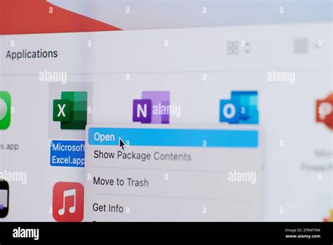 New York USA April 19 2021 Click And Open Microsoft Office Excel App On Laptop Screen Macro