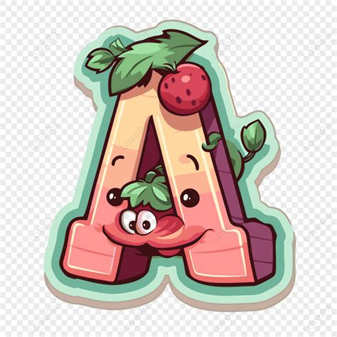 바나나와 딸기 클립 아트와 만화 텍스트 문자 알파벳 A 벡터문자 T상표 Png 일러스트 무료 다운로드 Lovepik