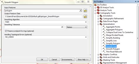 suavizar polilíneas y polígonos en arcgis el blog de franz